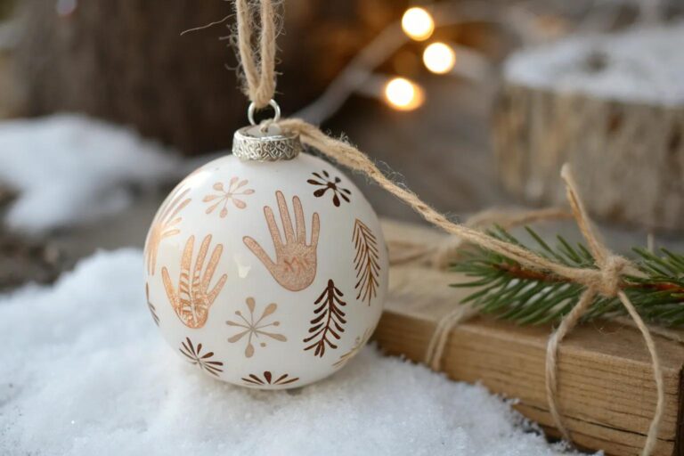 13+ Creative Handprint Christmas Ornament Ideas