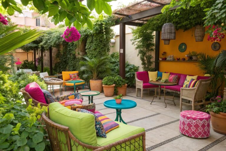 14+ Vibrant Outdoor Furniture Color Ideas