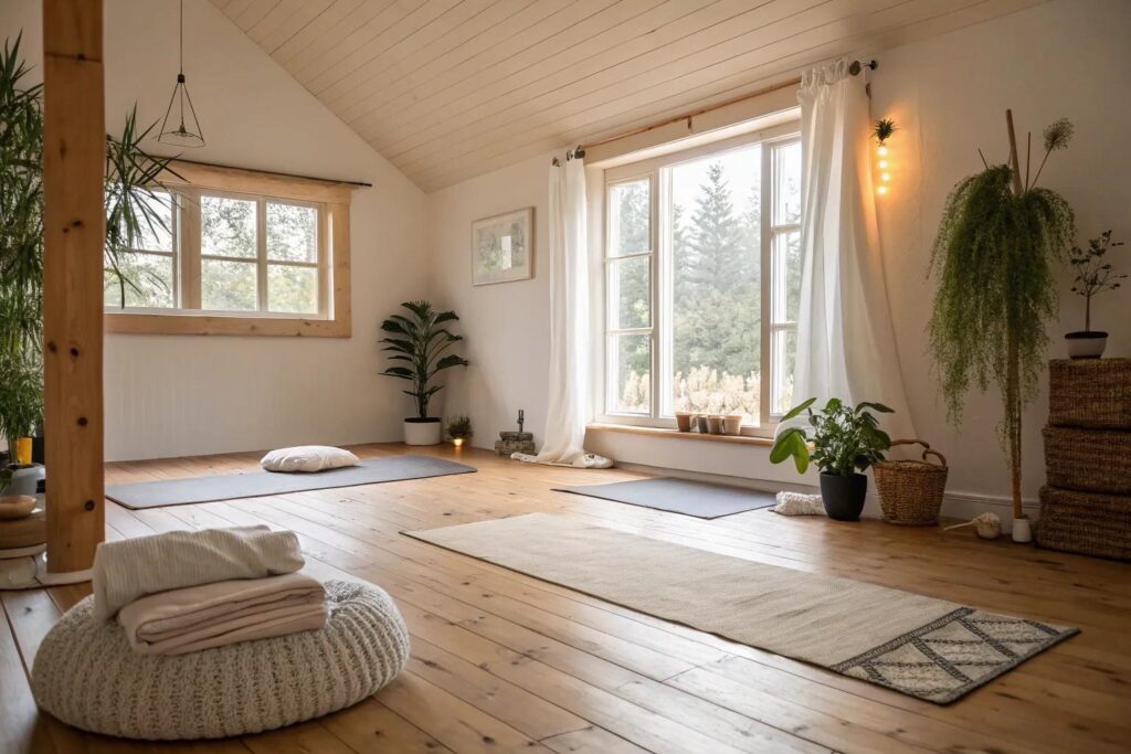 18+ Inspiring Small Yoga Room Ideas
