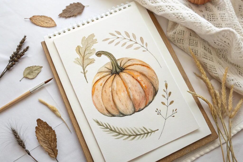 7+ Beautiful Thanksgiving Watercolor Ideas