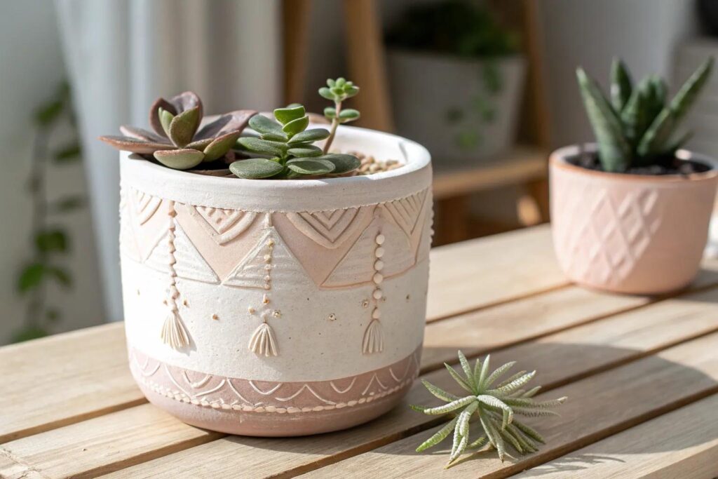 16+ Inspiring DIY Ceramic Clay Plant Pot Ideas