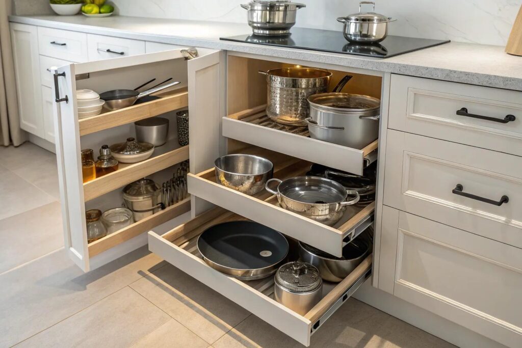 21+ Smart Ideas to Organize Lower Kitchen Cabinets