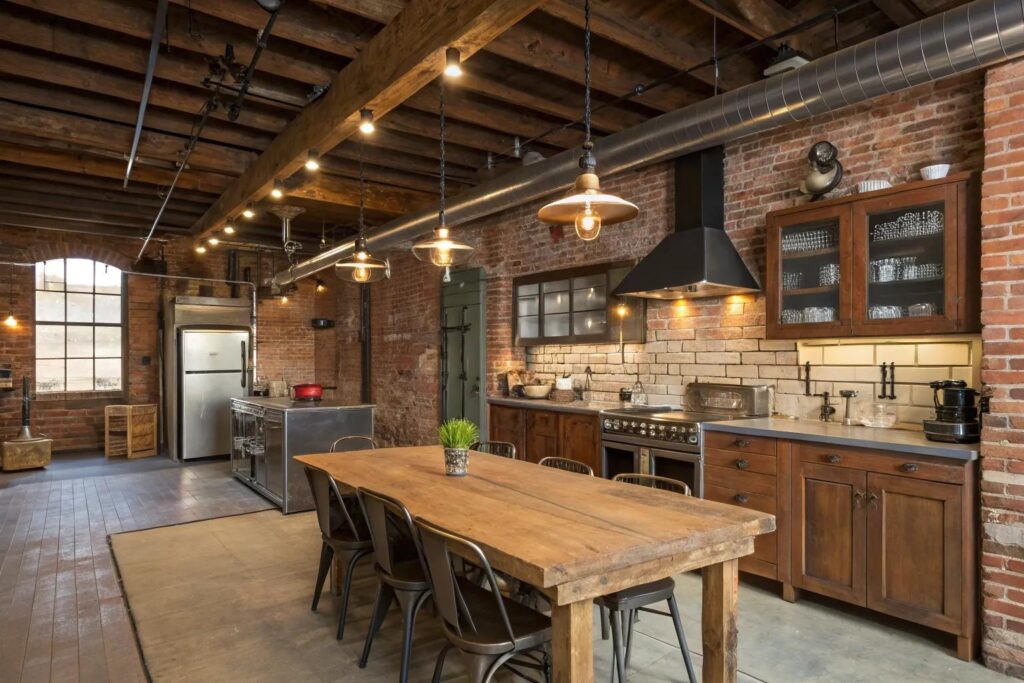 18+ Inspiring Industrial Farmhouse Kitchen Ideas