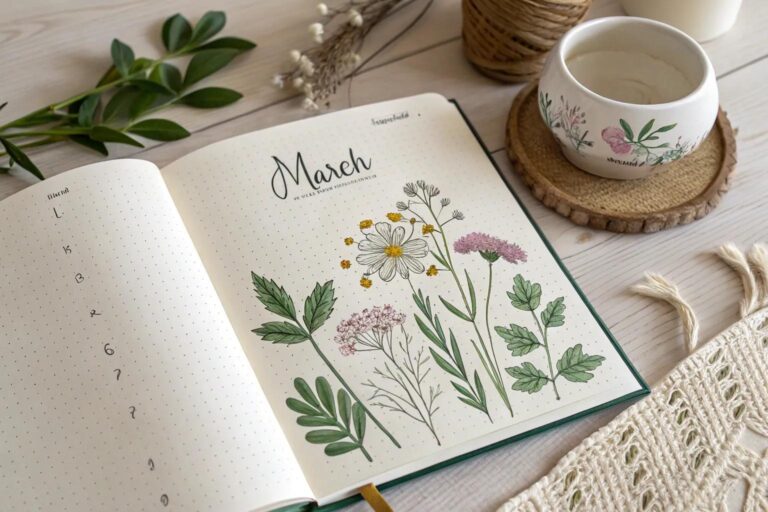 17+ Creative March Bullet Journal Cover Page Ideas