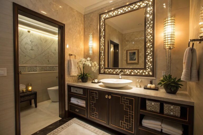 18+ Inspiring Powder Room Vanity Ideas