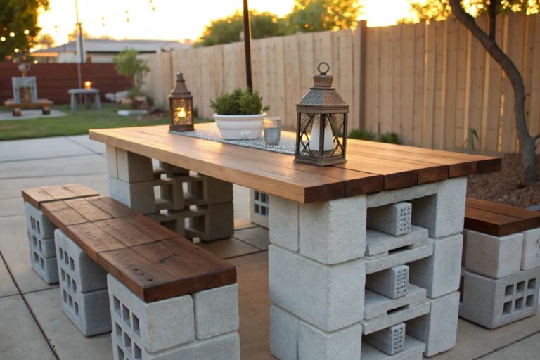 15+ Creative Cinder Block Table Ideas