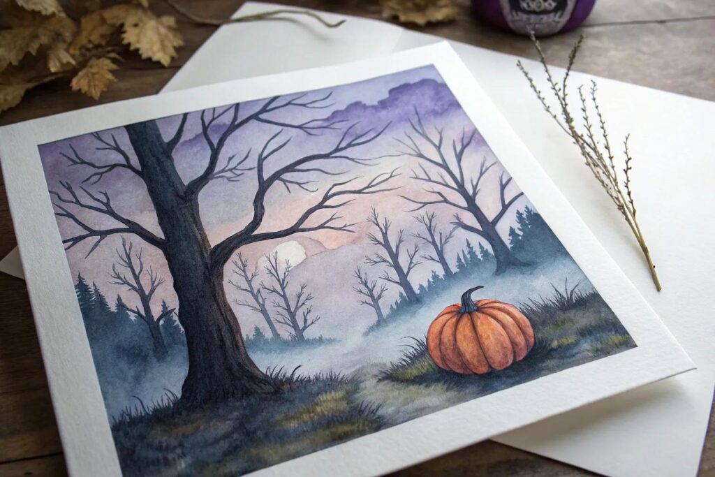 5+ Spooky Watercolor Ideas for Halloween Fun