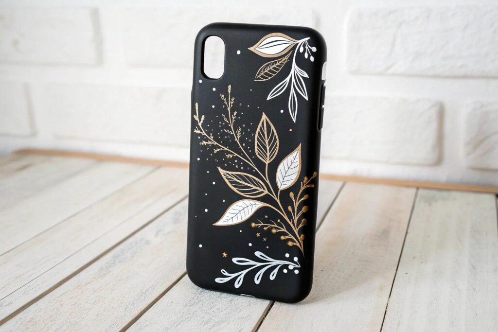 18+ Creative Black Phone Case Painting Ideas