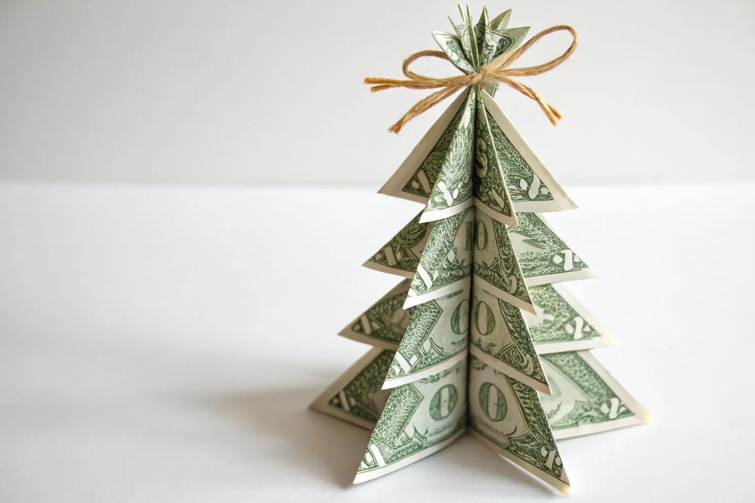 16+ Creative Dollar Bill Origami Christmas Trees