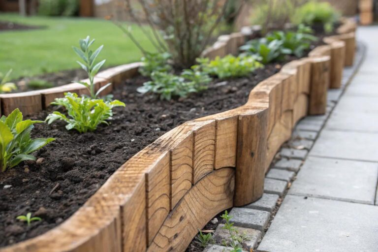 20+ Creative Landscape Timber Edging Ideas