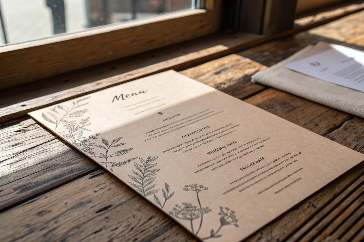 15+ Creative Paper Menu Ideas for Your Next Event