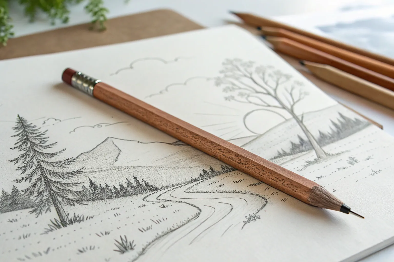 8+ Inspiring Pencil Scenery Drawing Ideas - Casolia